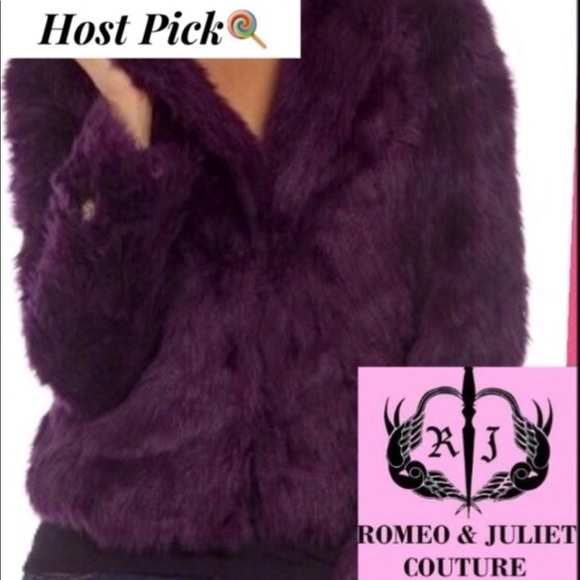 Romeo & Juliet Couture | Jackets & Coats | Romeo Juliet Couture Faux Fur Coat Eggplant | Poshmark